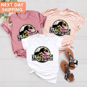 Colorful Teaching is A Walk in the Park Shirt, Kindergarten Teacher Tee ...