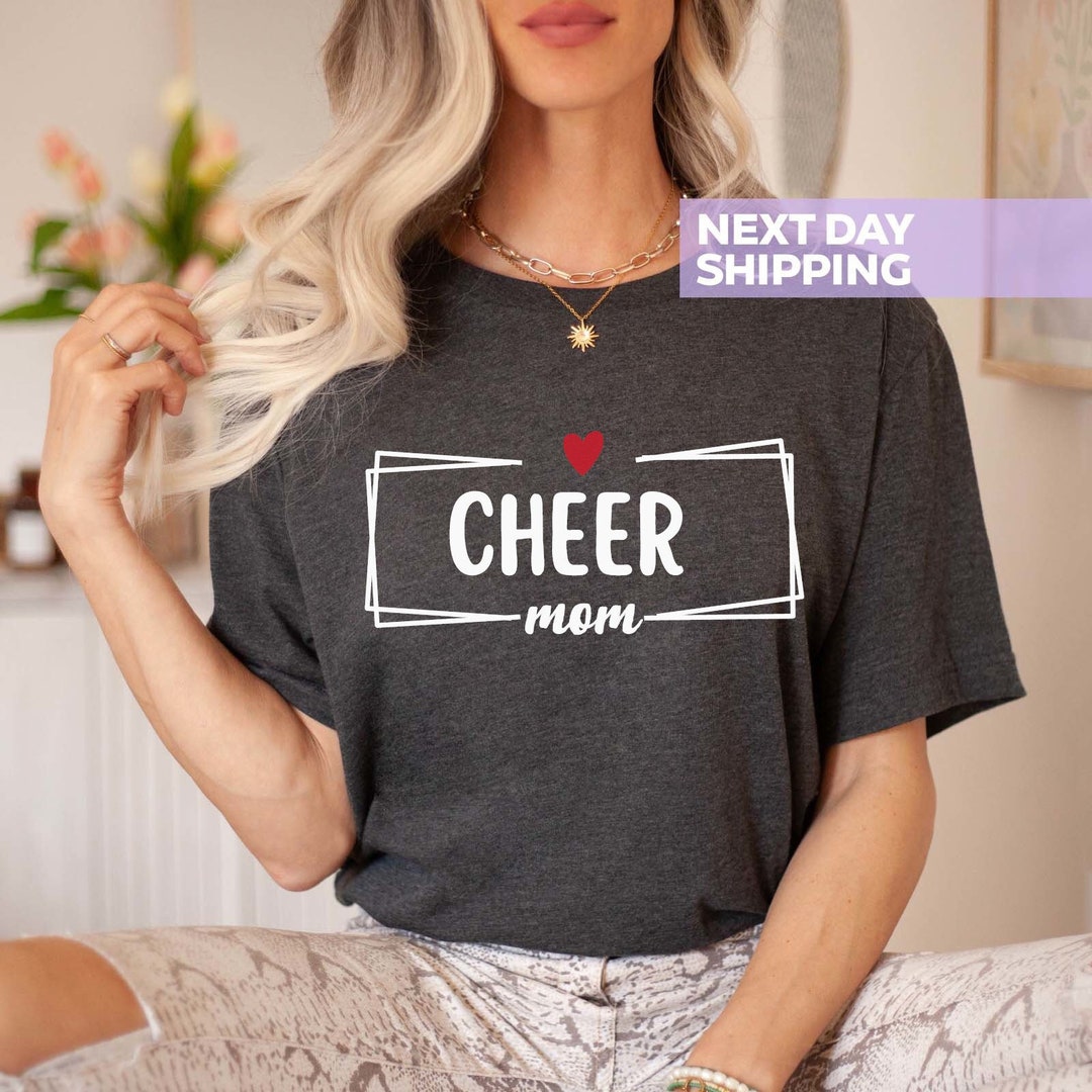 Cheer Mom T-shirt, Cheer Competition Mom, Cheer Mama, Cute Cheer Mom ...