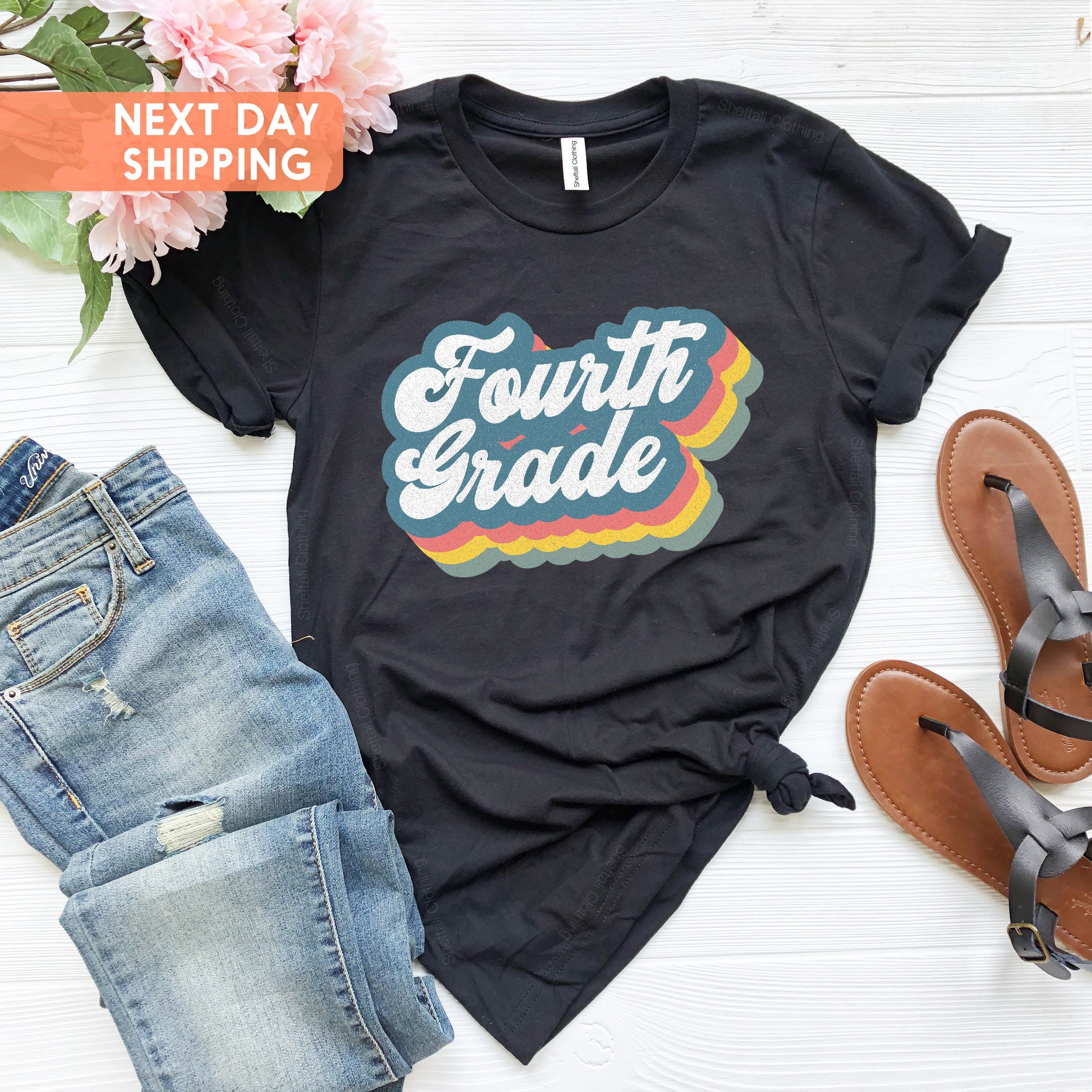 Fourth Grade Teacher Shirt, 4th Grade Teacher Gift,cute Teacher Shirt ...