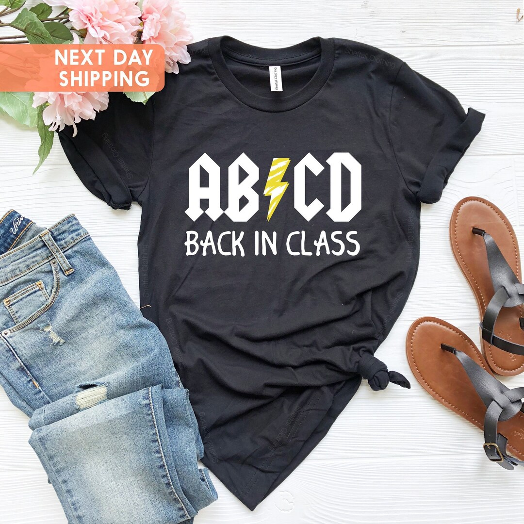 ABCD Back in Class T-shirt, Rock and Roll Shirt, Music Teacher Shirt ...