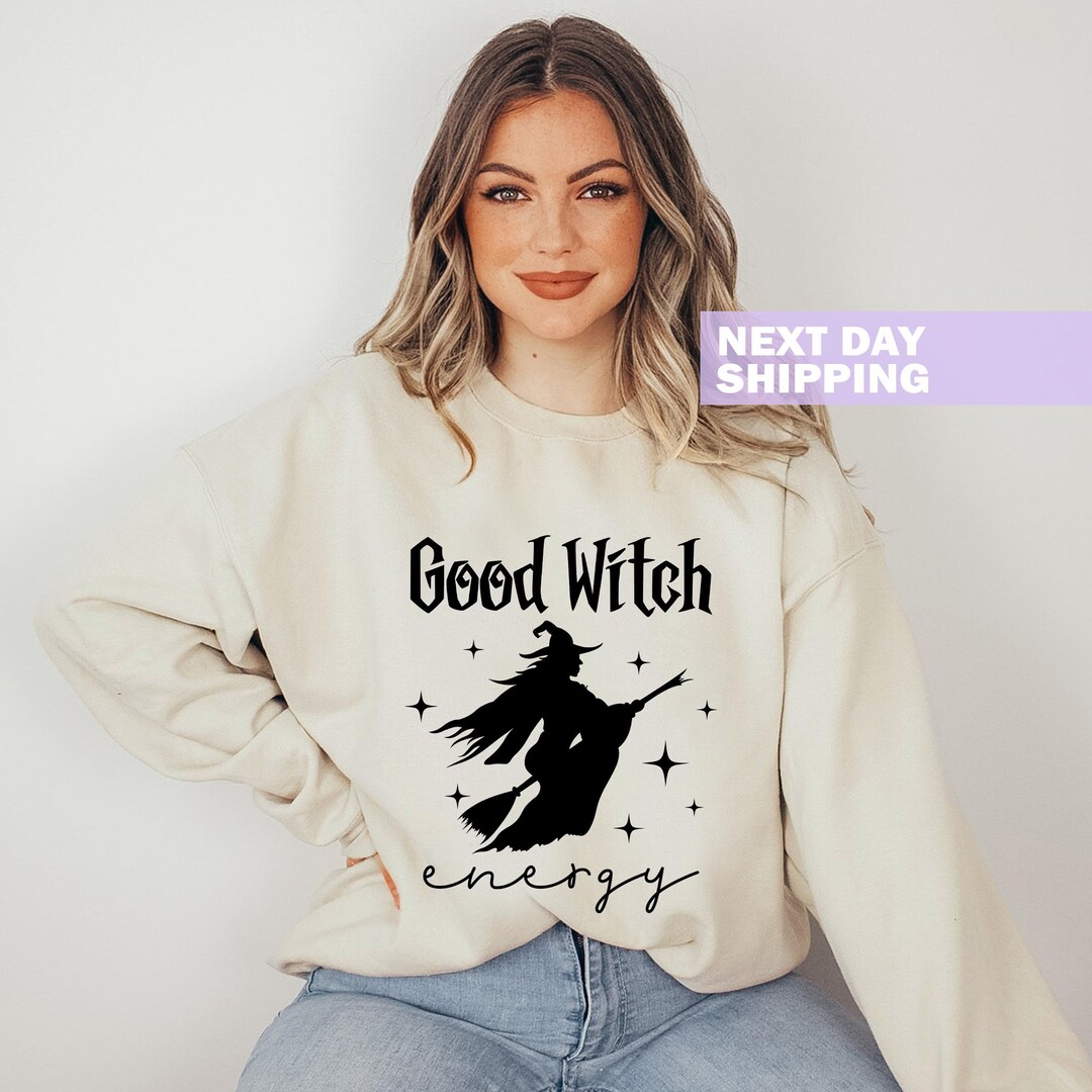 Good Witch Energy Sweatshirt, Halloween Shirt, Cute & Funny Halloween ...