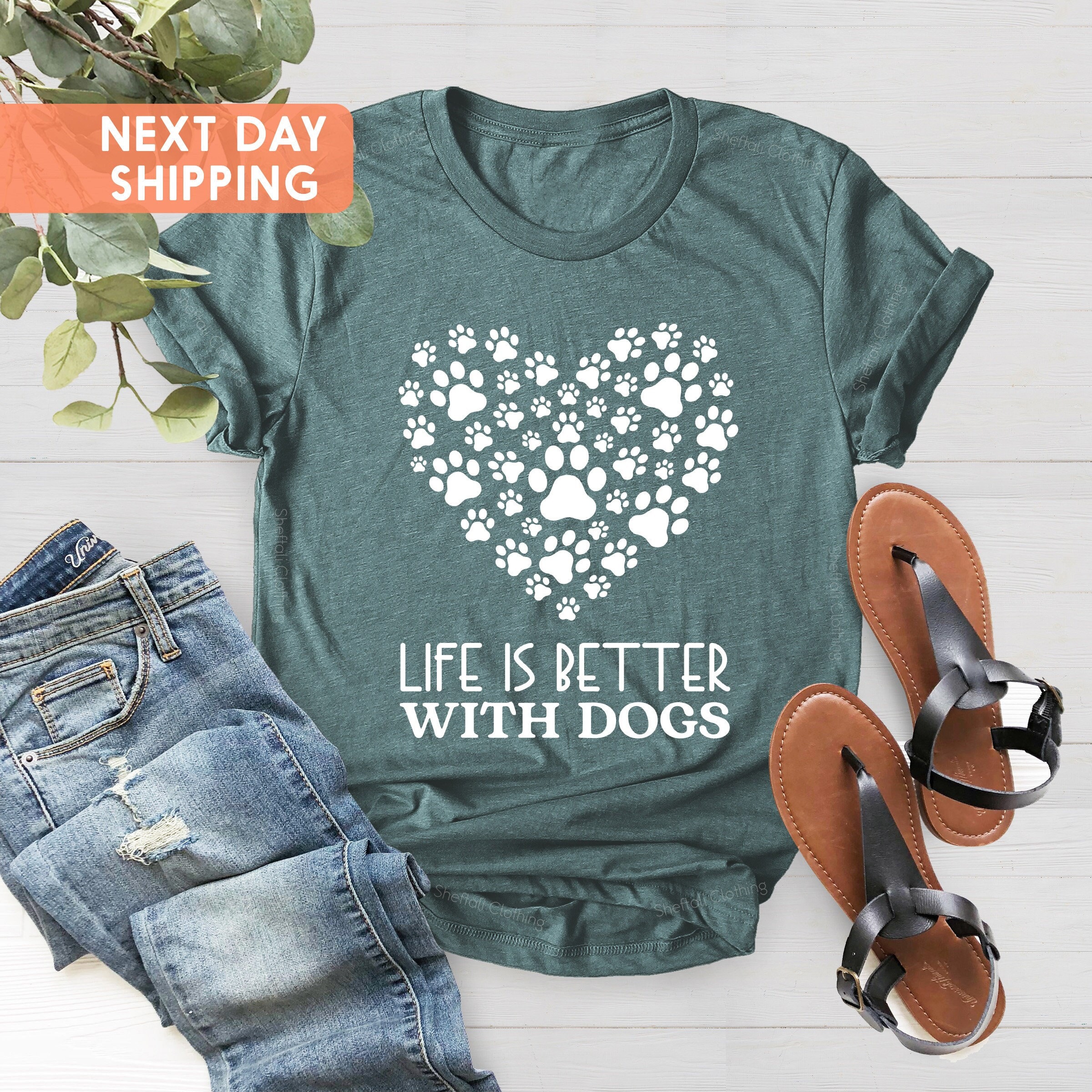 Life is Better With Dogs Shirt, Dog Lover Shirt, Dog Mom Shirt, Dog ...
