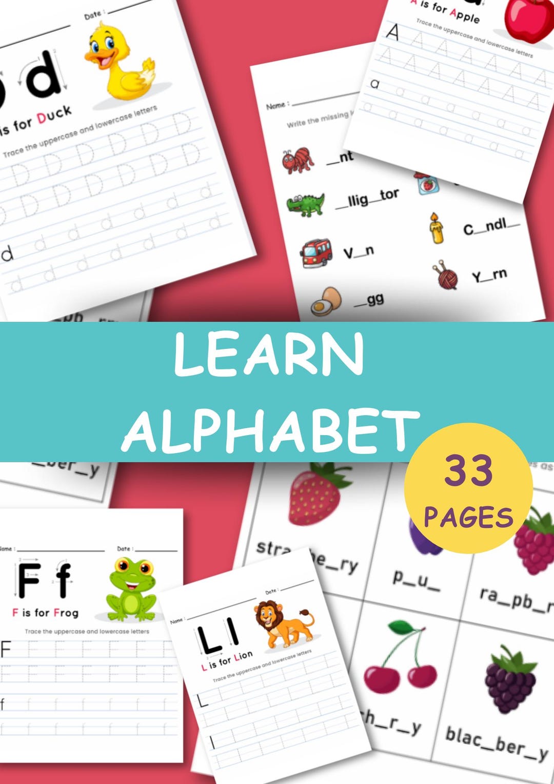 Alphabet Tracing Worksheets A–Z – Printable PDF for Kids, Letter ...