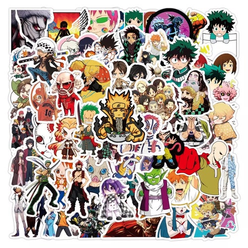 10-1000 Random Mix Anime Sticker Pack Waterproof Reusable - Etsy