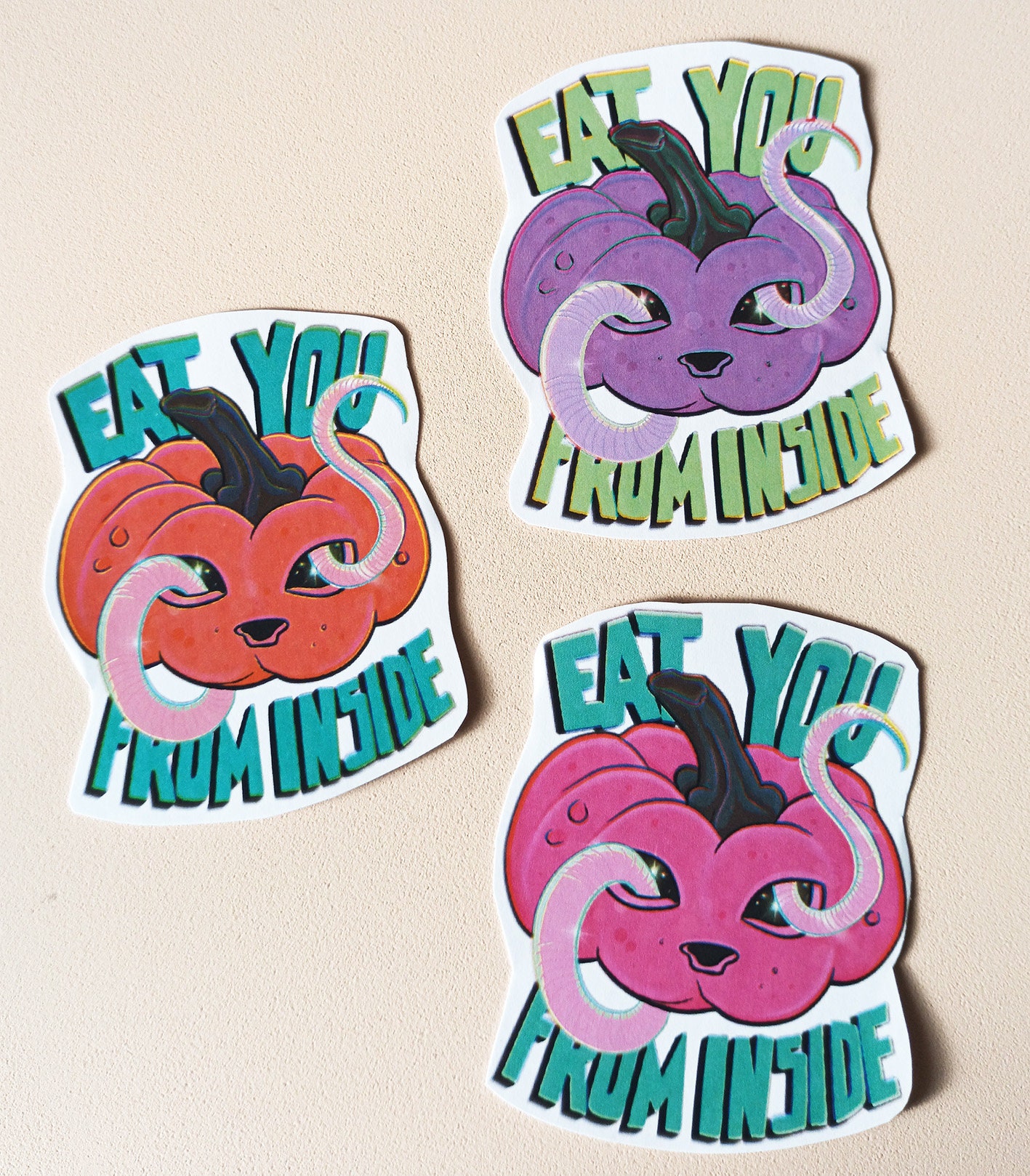Sticker Bundle Eat You From Inside Parasite Stickers Creepy Cute - Etsy