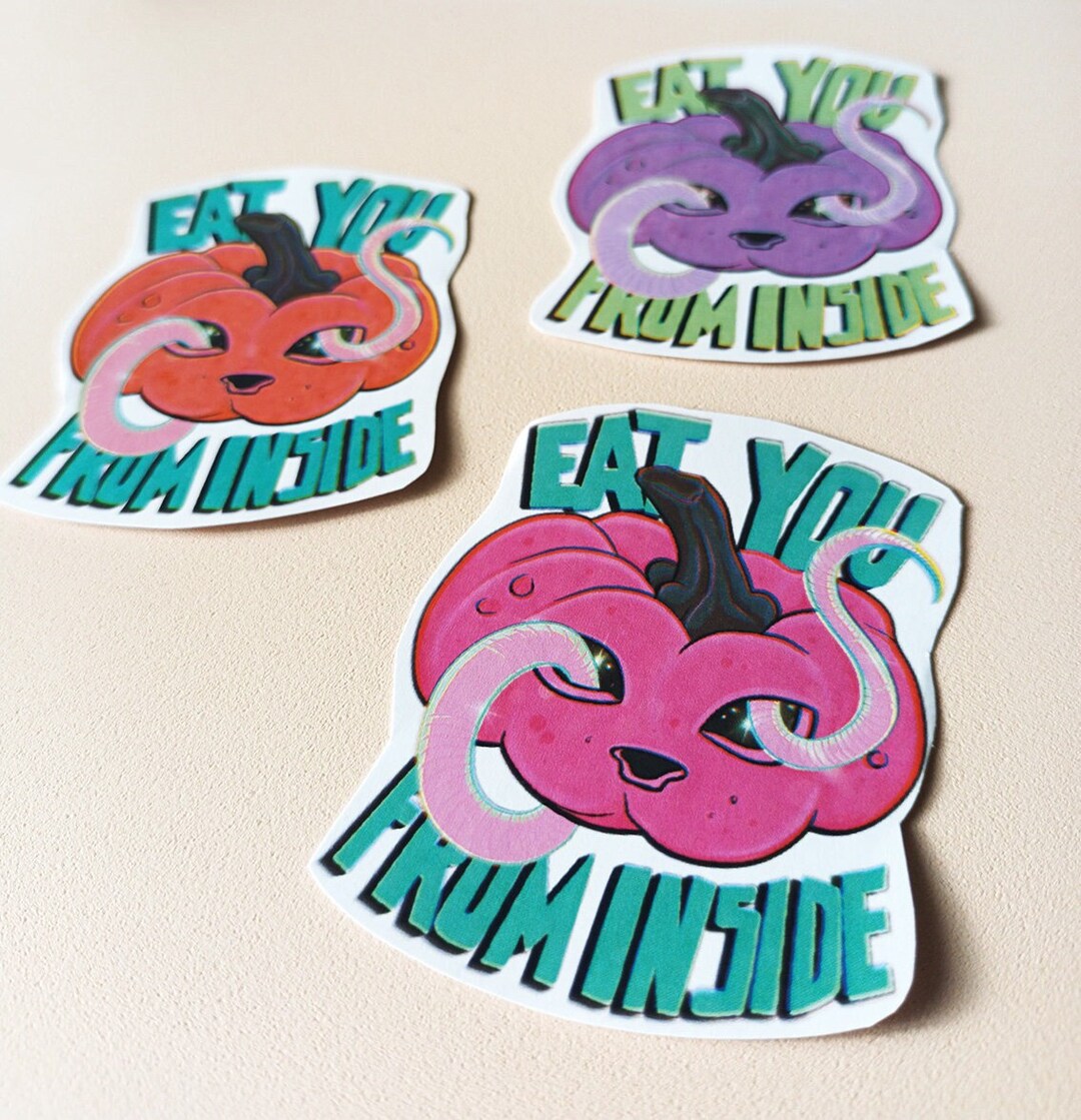 Sticker Bundle Eat You From Inside Parasite Stickers Creepy Cute - Etsy