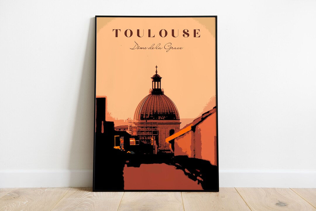 Toulouse Poster: Dôme De La Grave at Sunset - Etsy