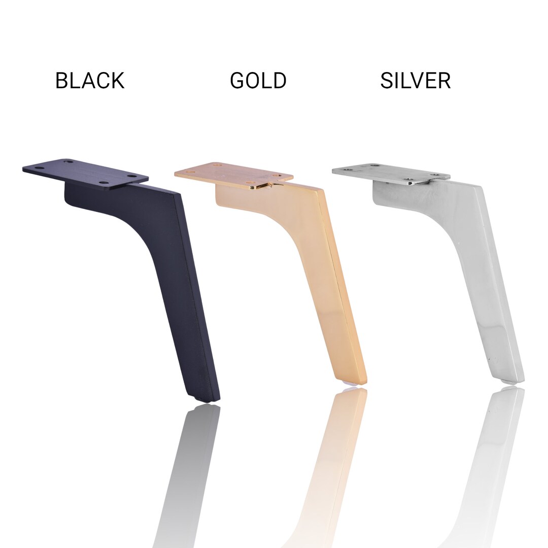 Set of 4 Furniture Leg, Gold Bench Leg, Black Furniture Leg, Modern ...