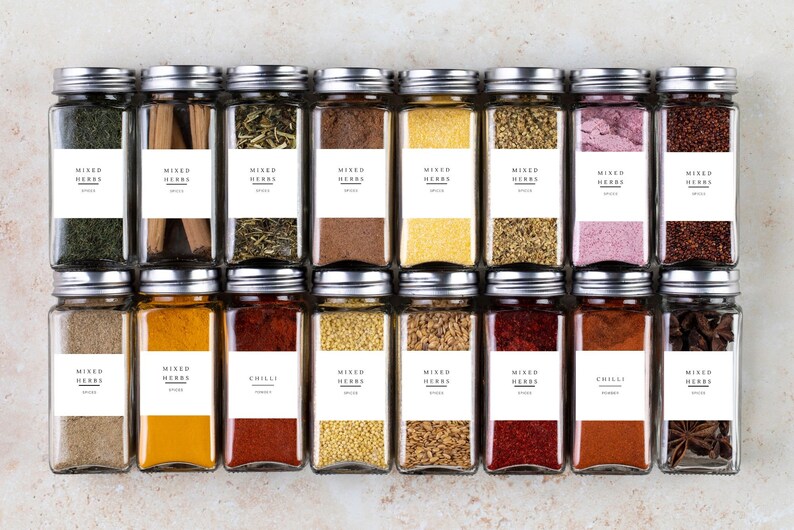 Classic, Elegant, Minimal Kitchen Labels. Digital Instant Download ...