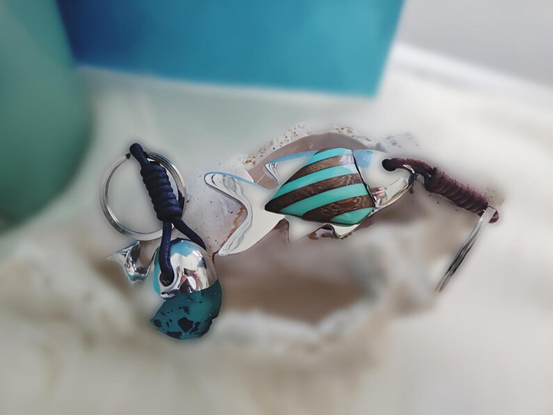 BLUE WHALE KEYCHAIN, Metal Tropical Fish Keychain, Unique Mini ...