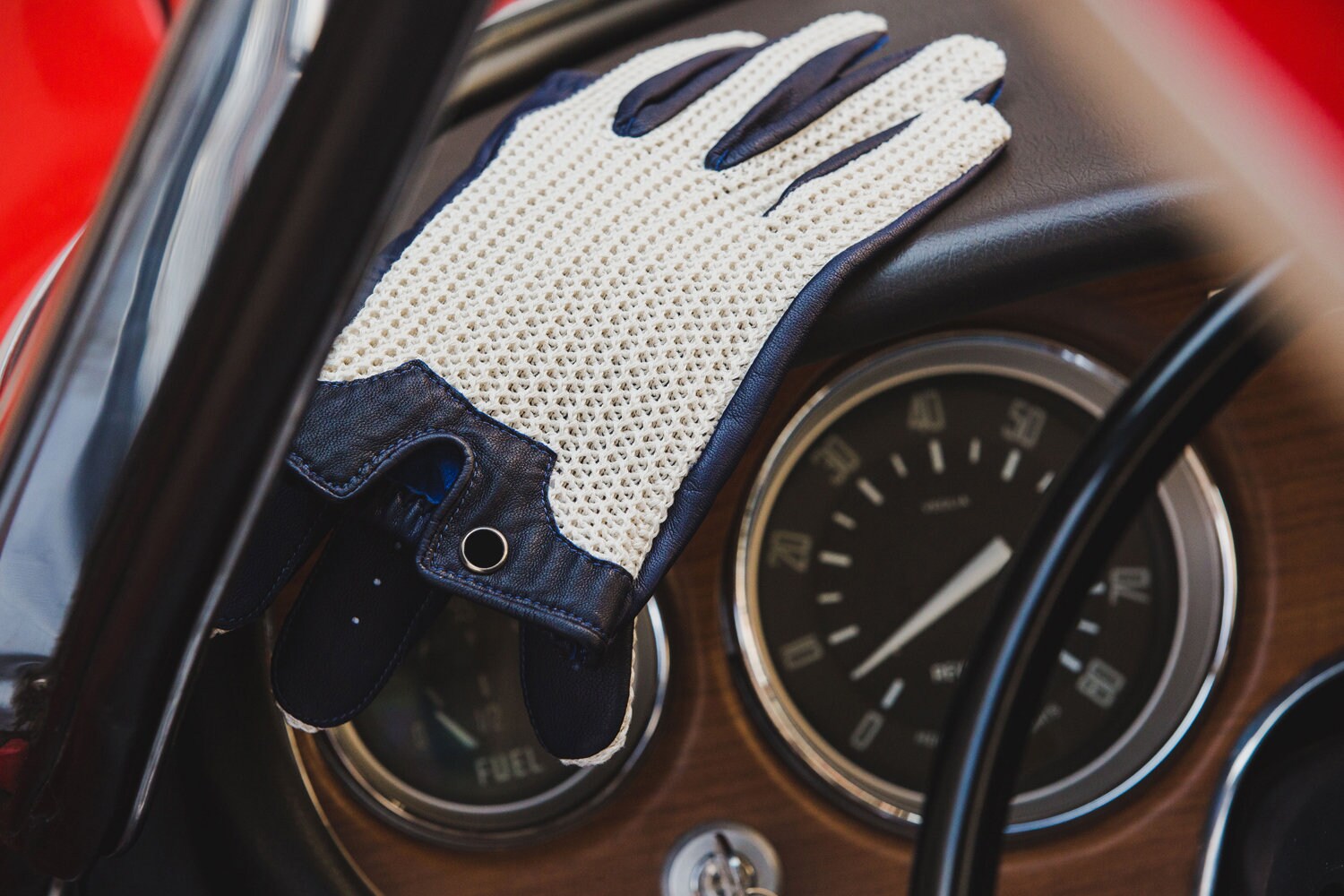 Men's Driving Gloves Black and Crochet Gloves Vintage Real Soft Leather ...