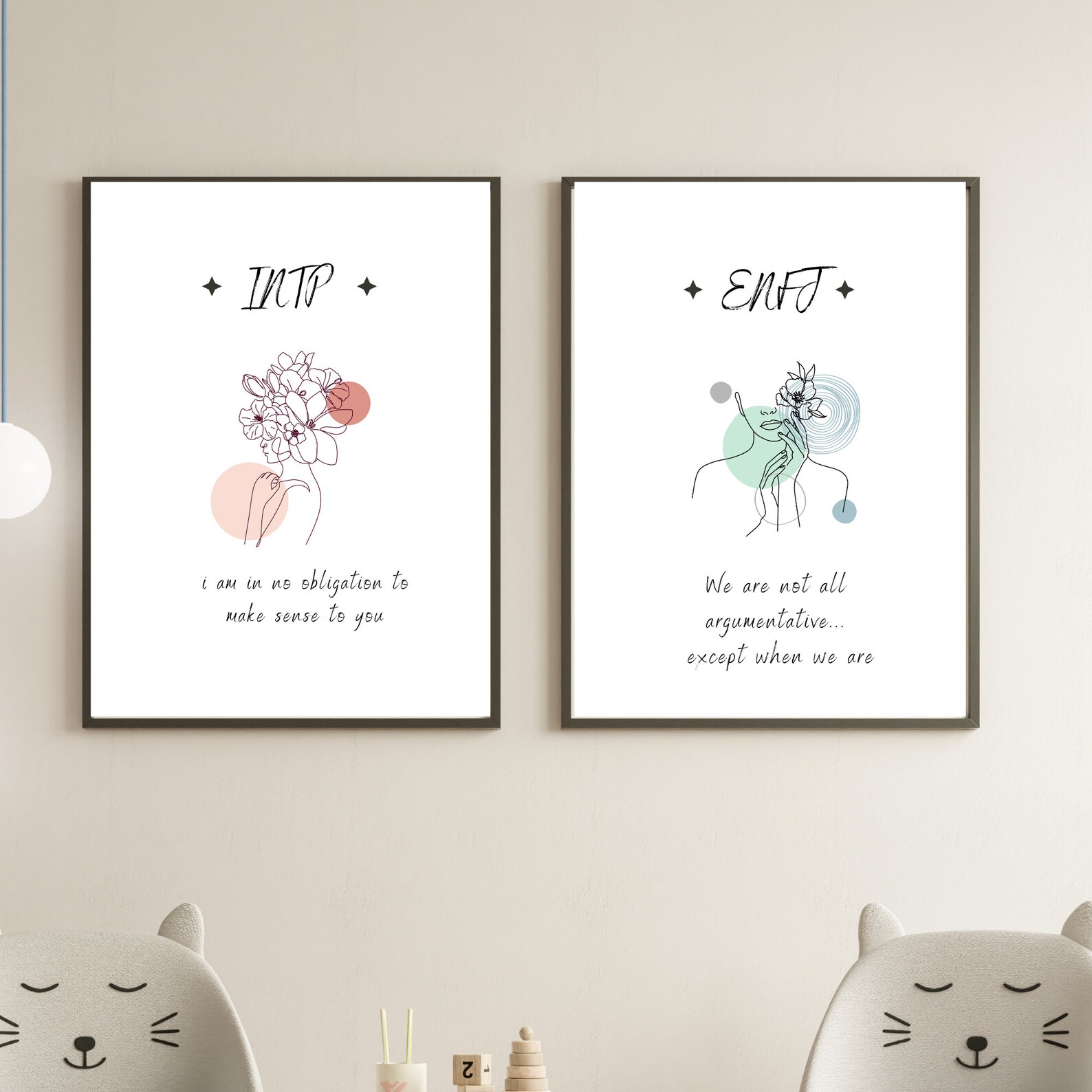 MBTI Printable Bundle, 16 MBTI, Printable Myers Briggs Wall Art, MBTI ...