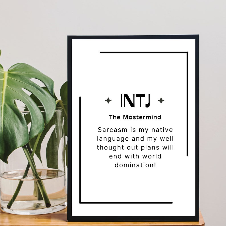 MBTI Posters, INTJ Poster, INTJ Poster Digital Download, Instant ...