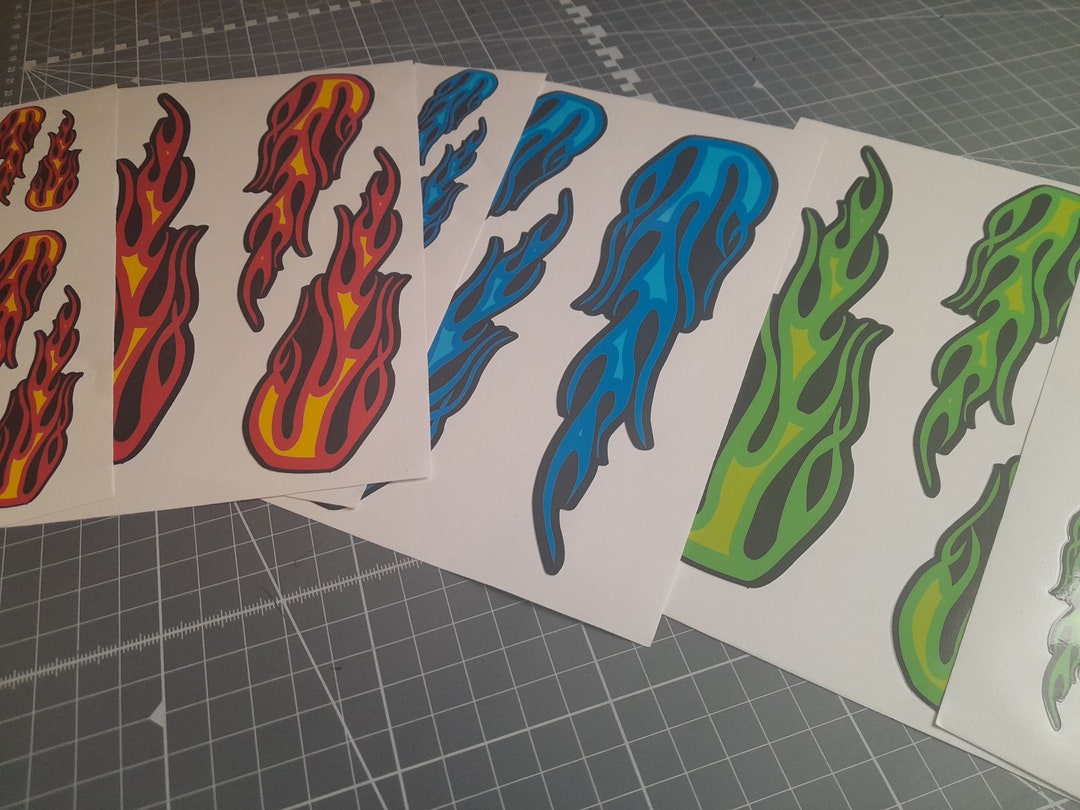 Flame Punk Rock Emo Goth Vinyl Decals - Etsy