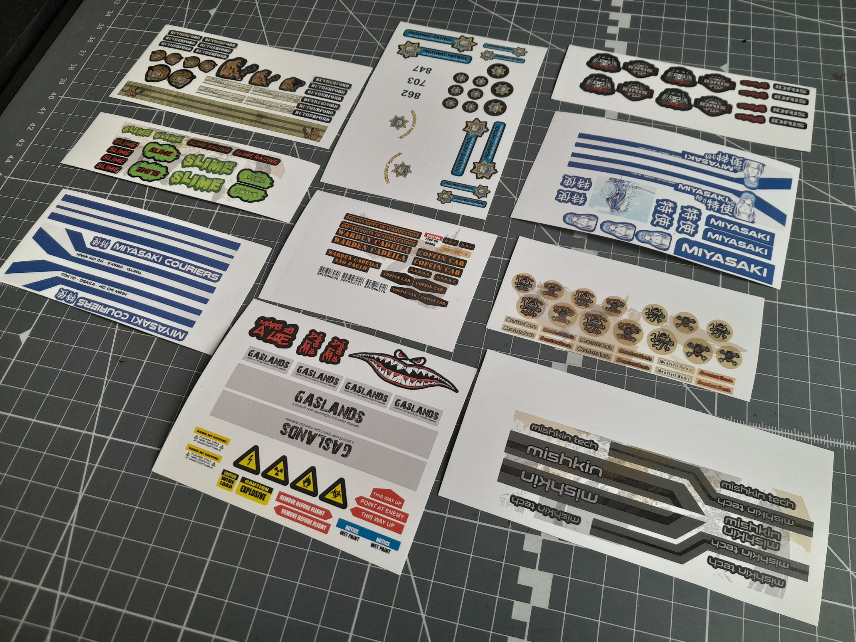 Gaslands Hotwheels Vinyl Sticker Sets - Etsy