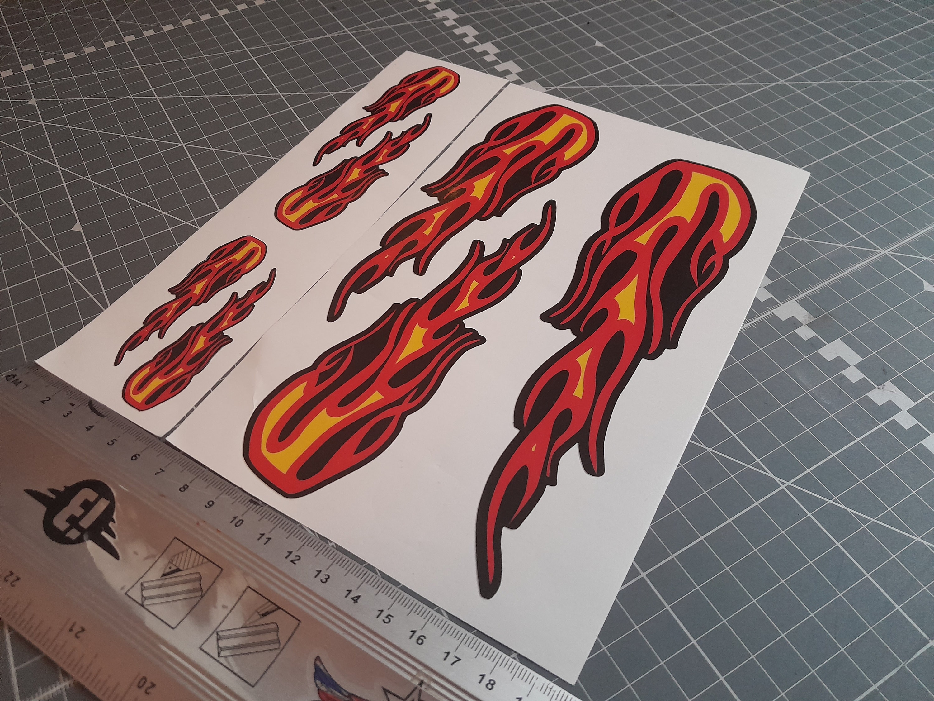 Flame Punk Rock Emo Goth Vinyl Decals - Etsy