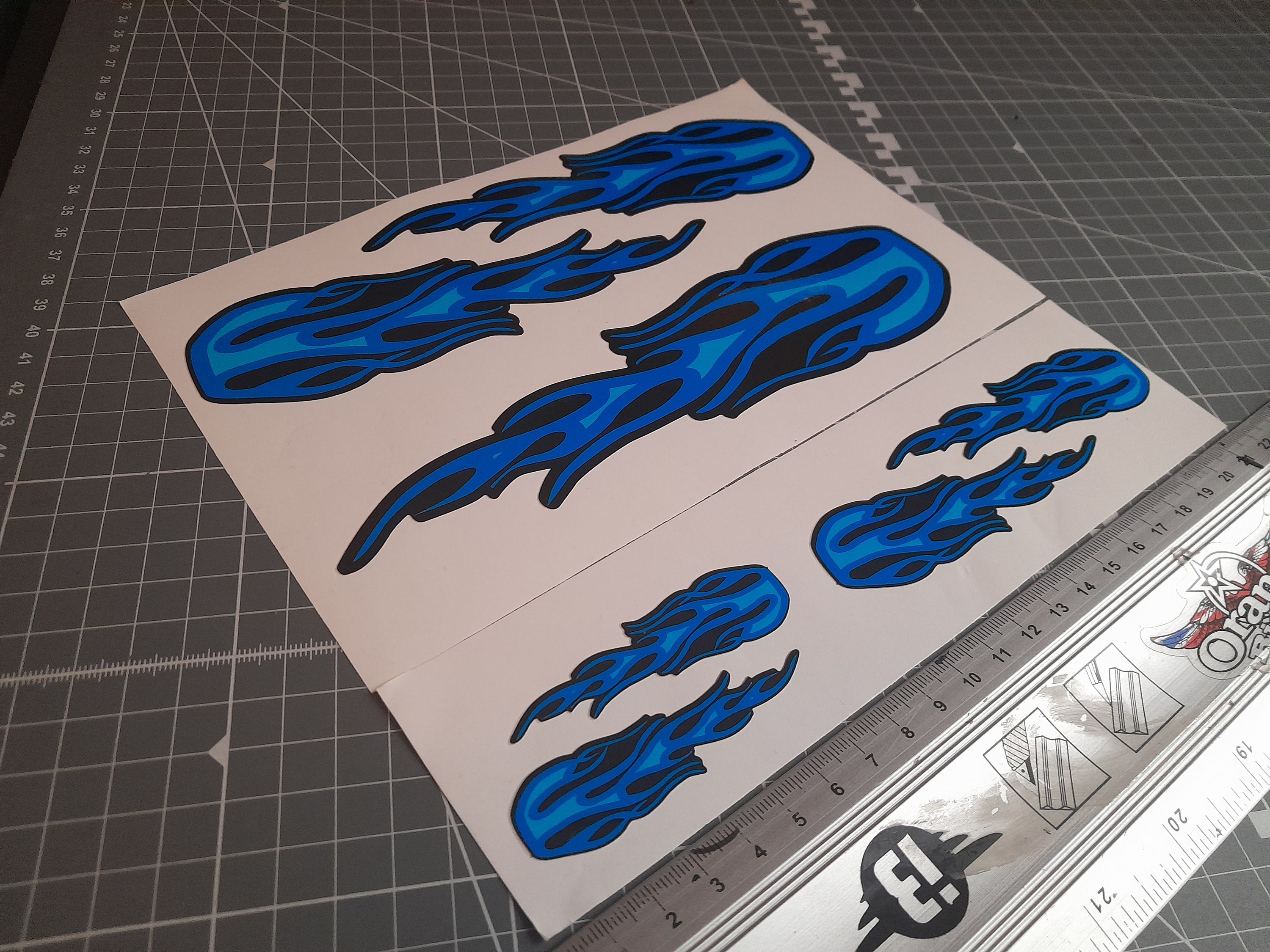Flame Punk Rock Emo Goth Vinyl Decals - Etsy