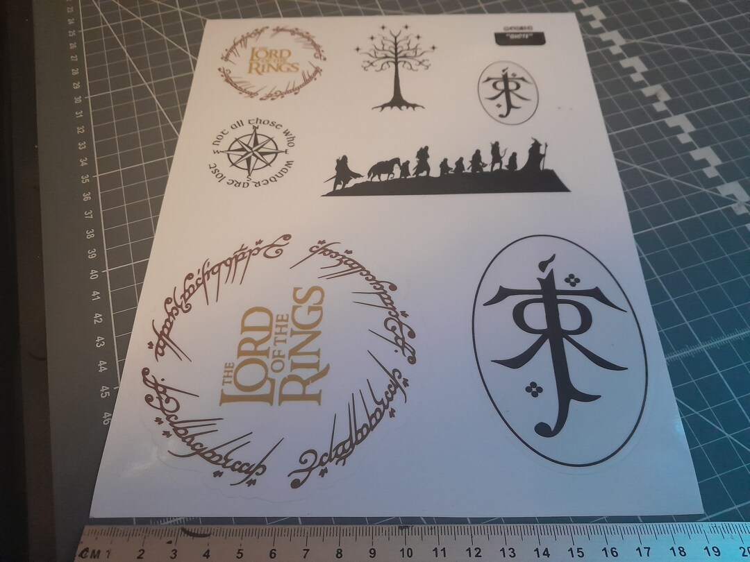 Lord of the Rings. Lotr. Tolkien. Prop Cosplay. Vinyl Stickers - Etsy