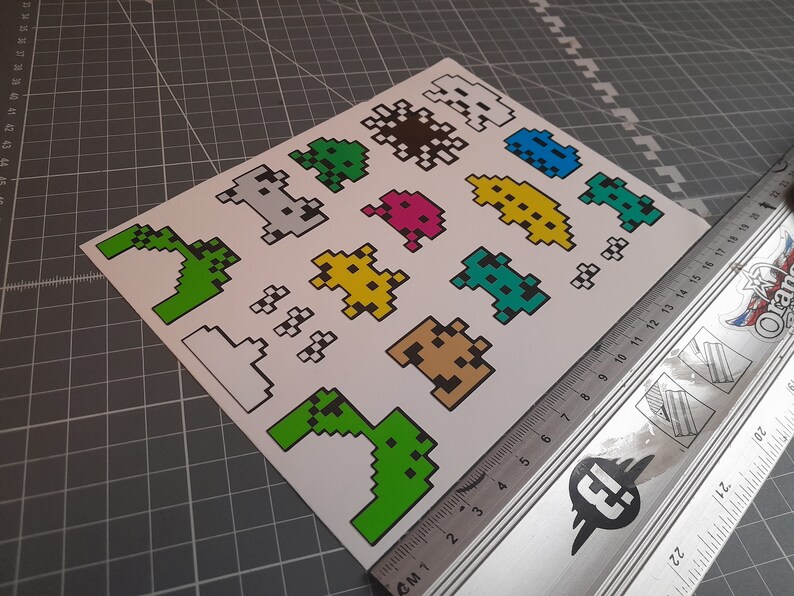Retro Gaming. Decals. Pacman. Tetris. Space Invaders. - Etsy