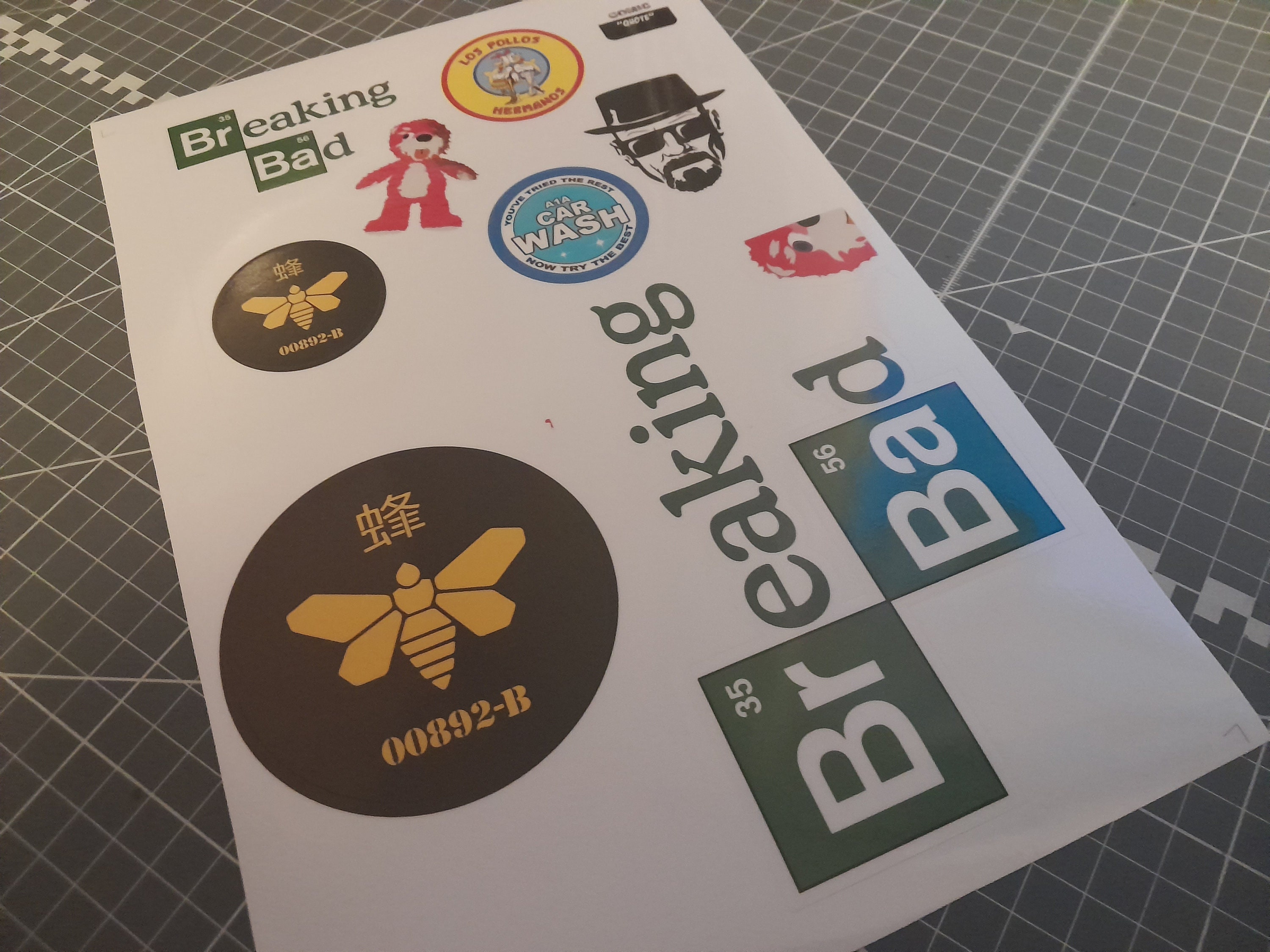 Breaking Bad Prop Cosplay. Vinyl Stickers - Etsy