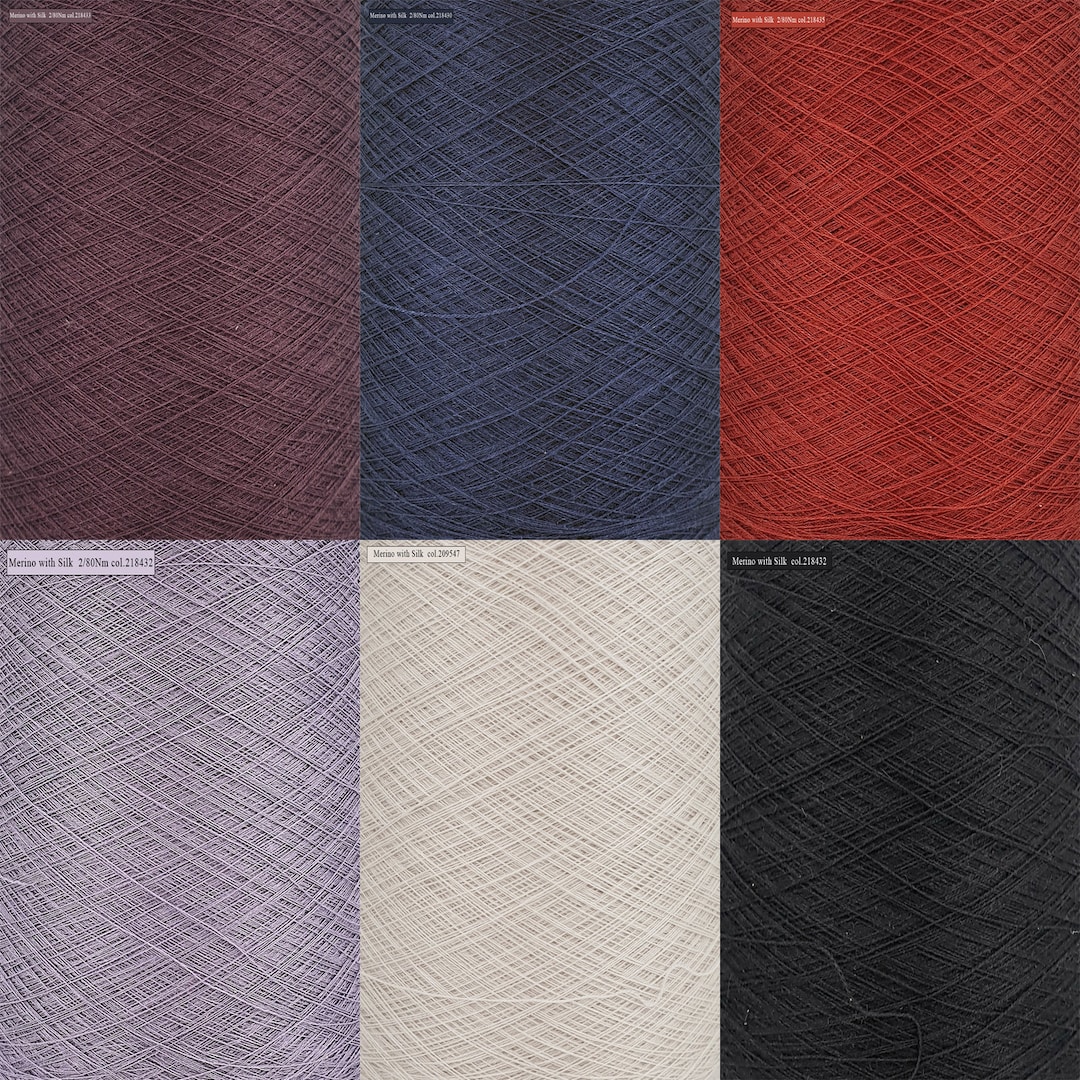 Merino Wool/silk Yarn on Cone, Lace Weight, Yarn for Knitting, Weaving ...