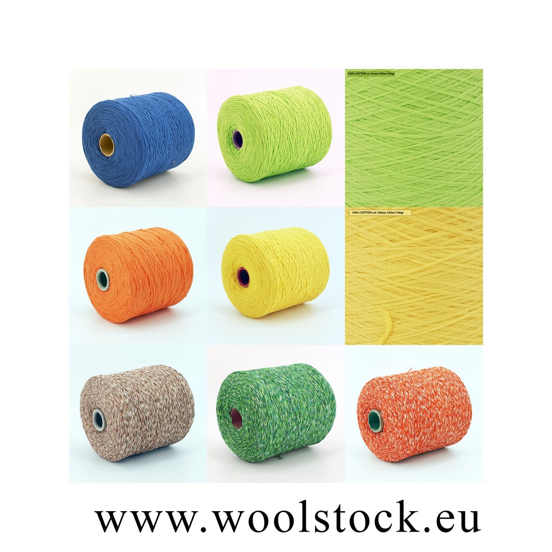 Cotton Tweed Yarn on Cone, Super Fine Weight, Yarn for Knitting ...