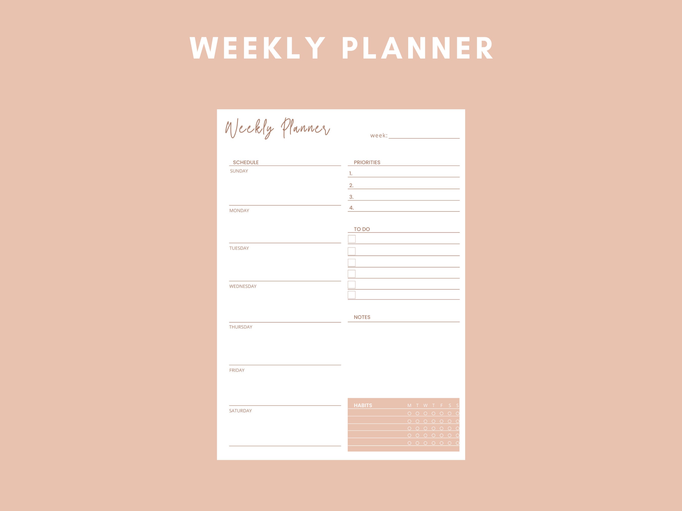 Productivity Bundle, Printable Personal Planner, Digital Productivity ...