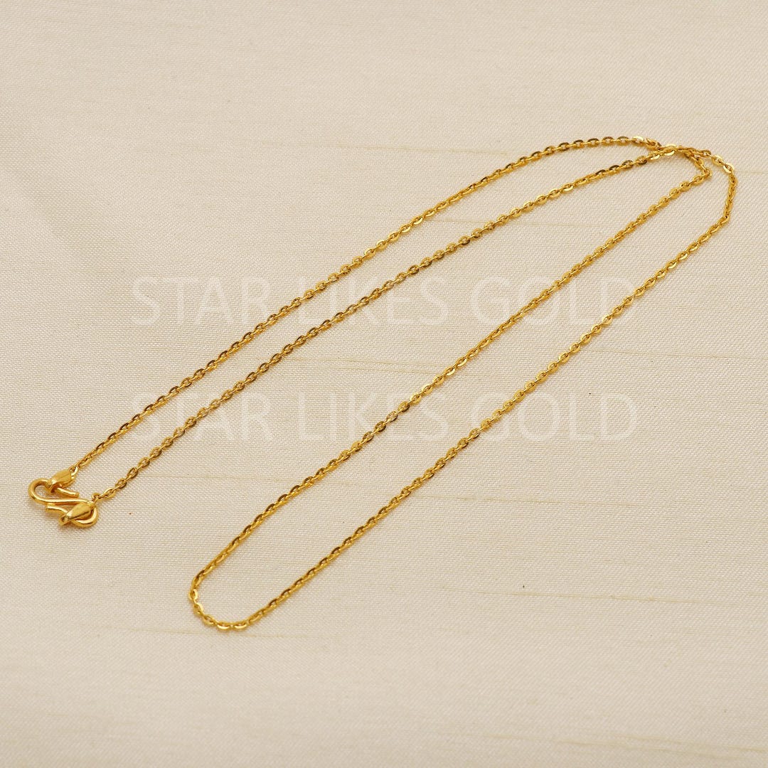 22k 22KT GOLD Chain Necklace Handmade Fine Jewelry, PR2266 - Etsy