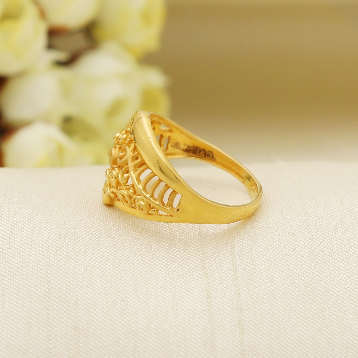 22k 22KT GOLD RING Handmade Fine Jewelry Perfect Gift for - Etsy