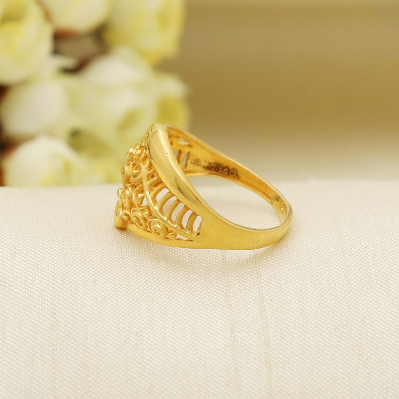 22k 22KT GOLD RING Handmade Fine Jewelry Perfect Gift for - Etsy