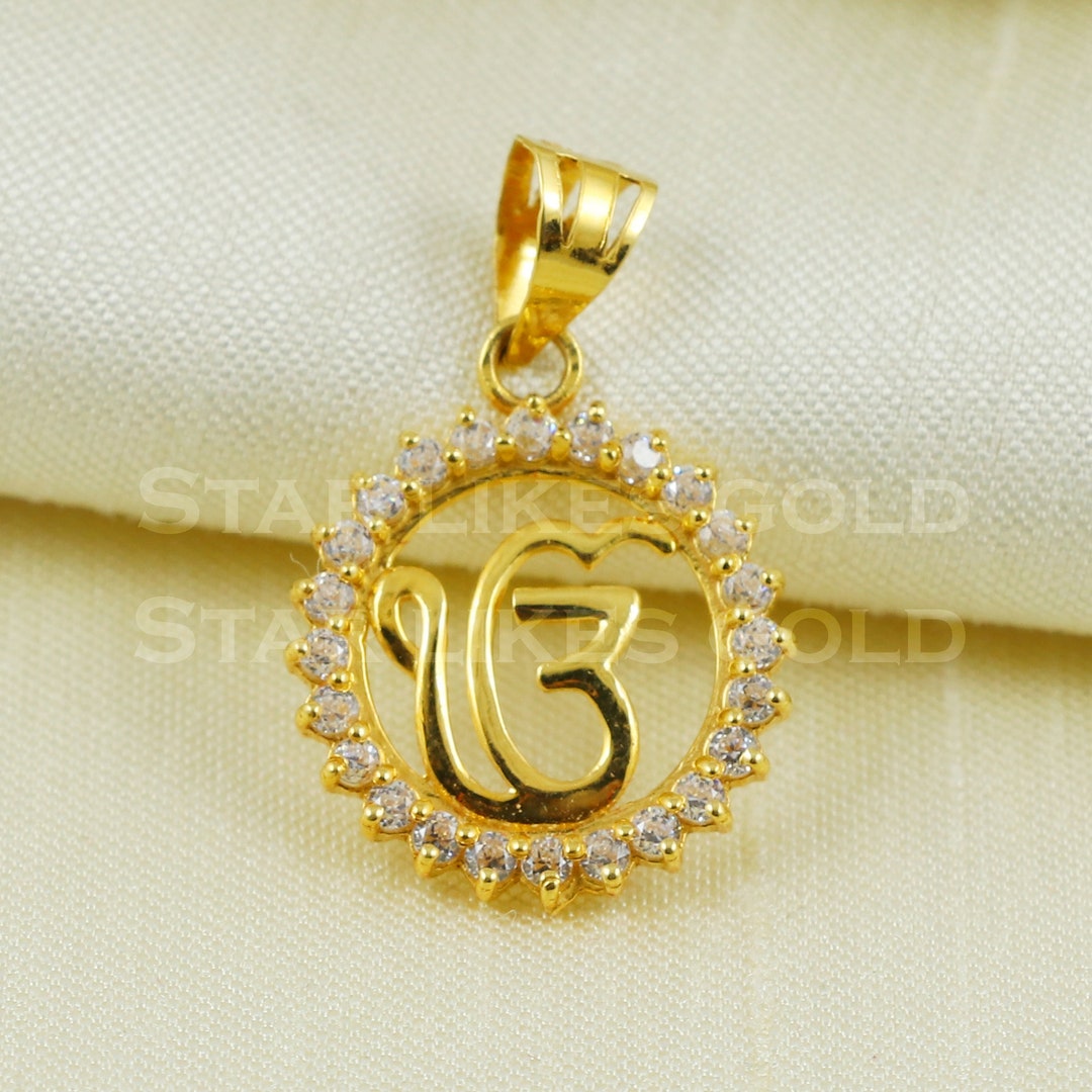 Ik Onkar 18k Gold Pendant Indian Handmade Jewelry - Etsy
