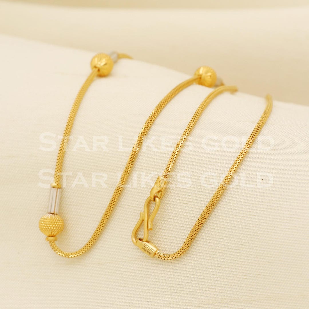 22k 22KT GOLD Chain Necklace Handmade Fine Jewelry, PR1325 - Etsy