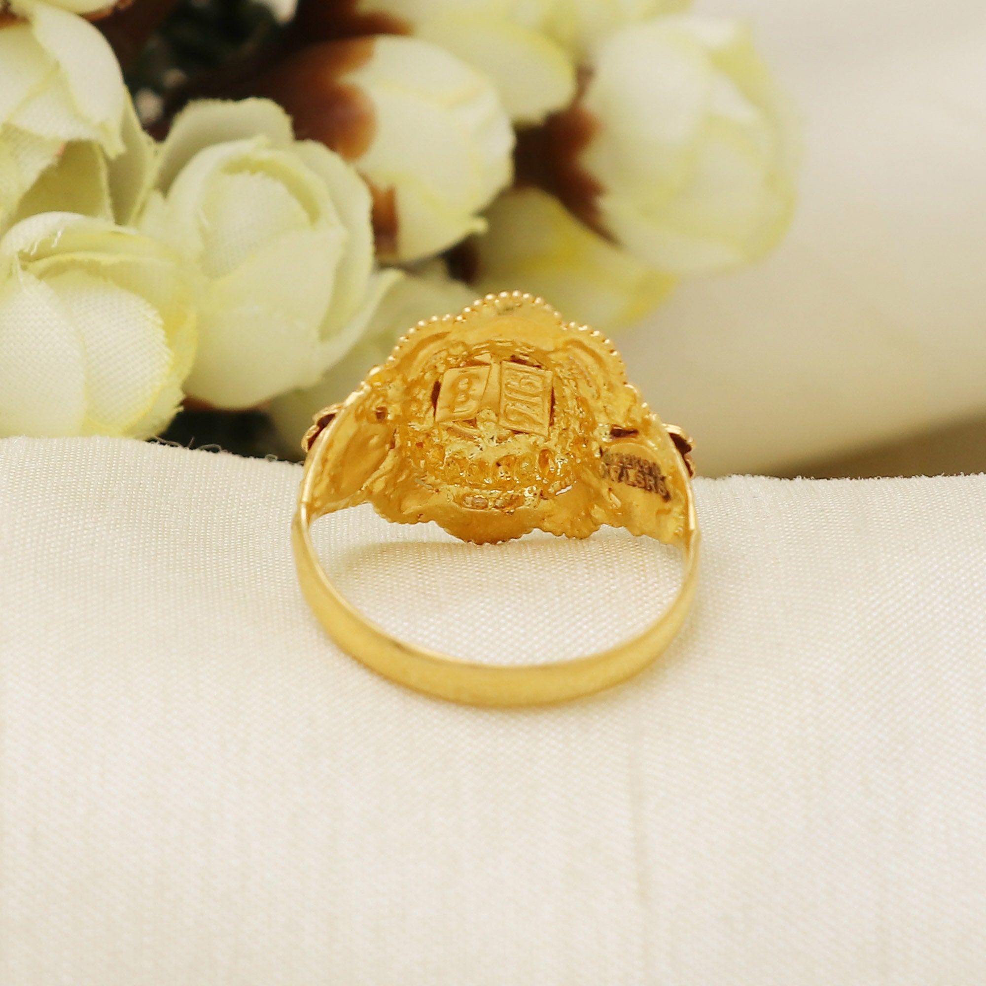 Indian Style 22k 22KT GOLD RING Handmade Fine Jewelry for Gift - Etsy