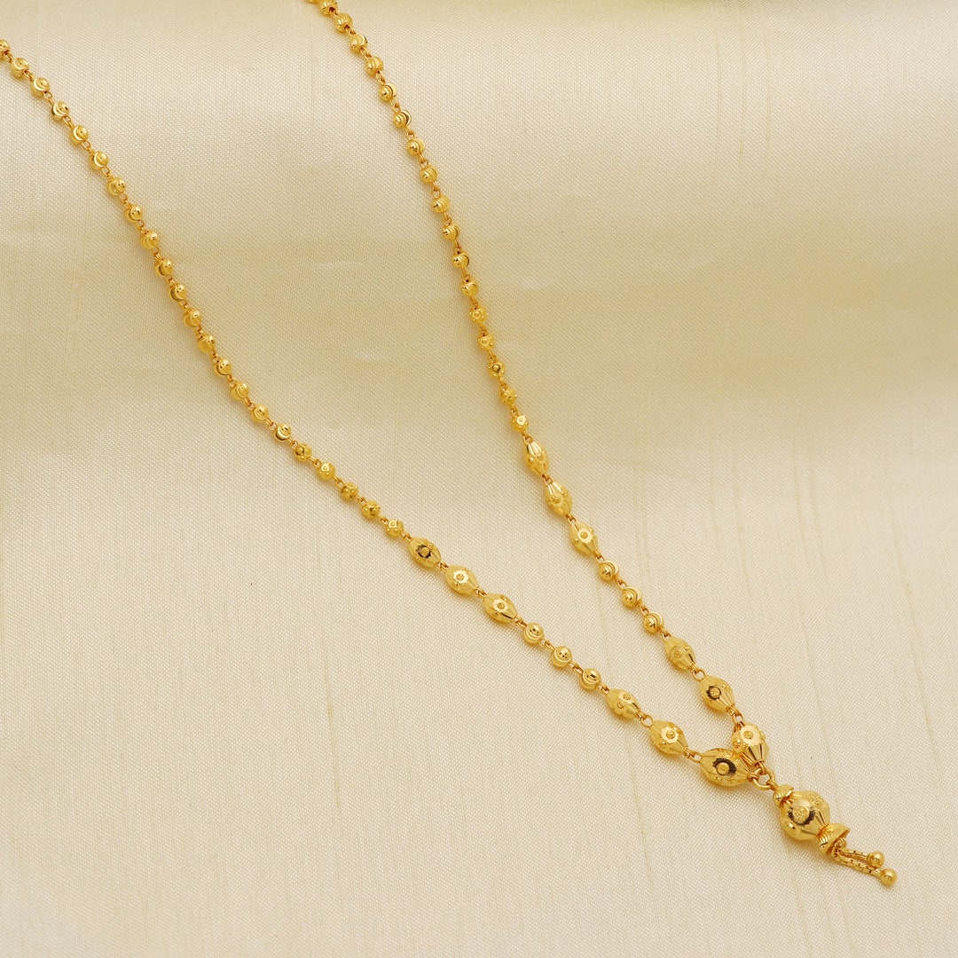 Fine 22KT 22 Karat GOLD NECKLACE Chain Jewelry, Indian Jewelry, Perfect ...