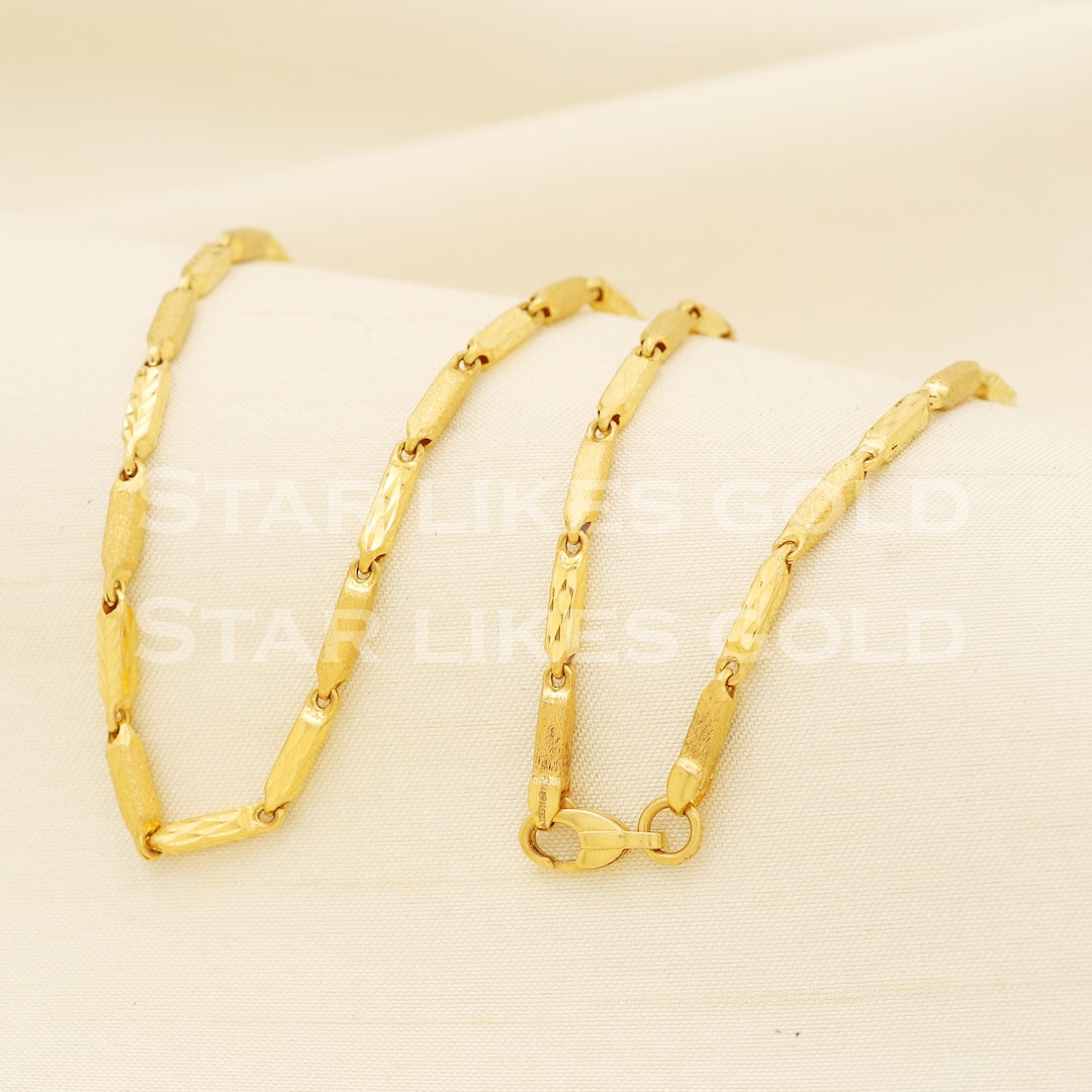 22k 22KT GOLD Chain Necklace Handmade Fine Jewelry, PR1371 - Etsy