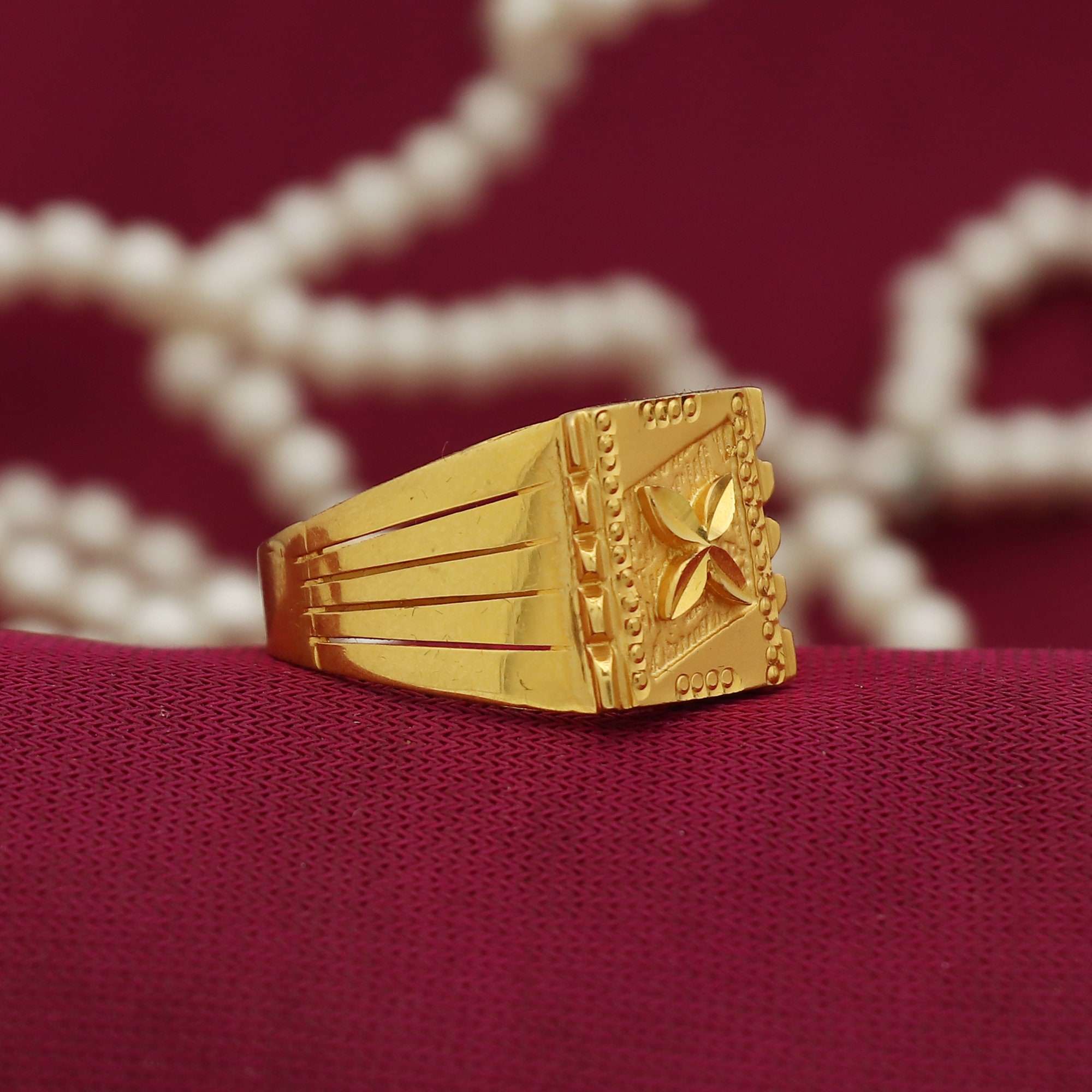 Stunning 22k 22KT GOLD Men RING Handmade Jewelry, Perfect Gift for ...