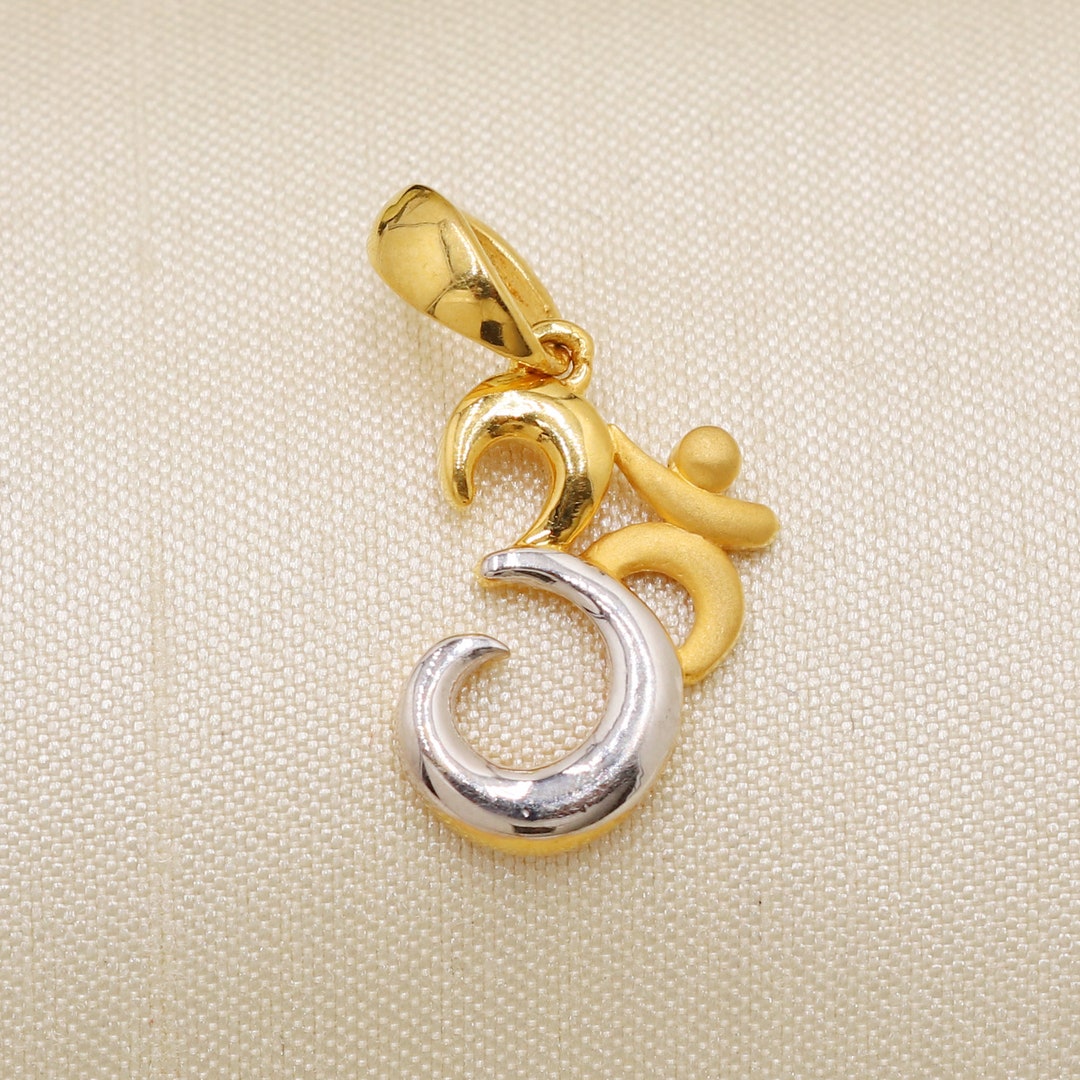 Aum Om 22k Gold Pendant Indian Gold Jewellery, Shiv God Locket - Etsy