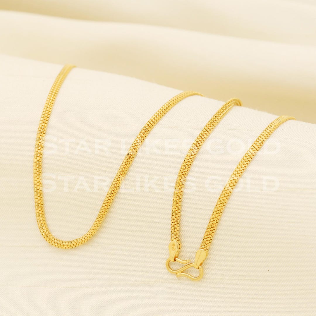 22k 22KT GOLD Chain Necklace Handmade Fine Jewelry, PR1364 - Etsy