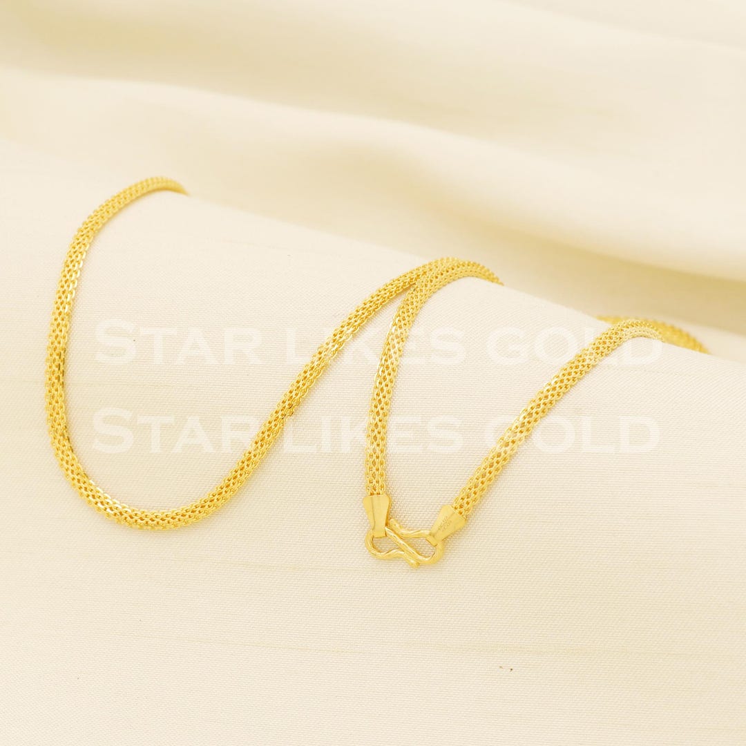 22k 22KT GOLD Chain Necklace Handmade Fine Jewelry, PR1367 - Etsy