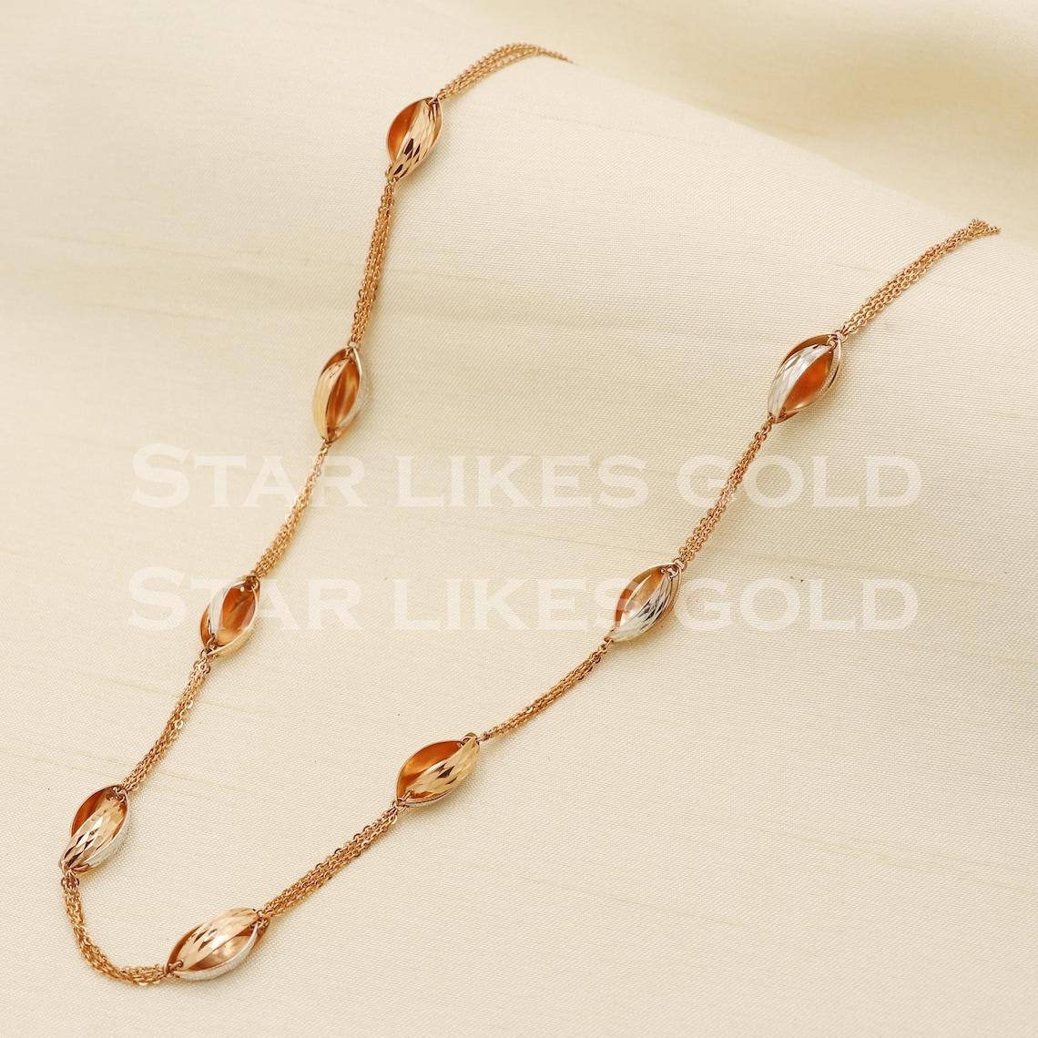 18k 18KT GOLD Chain Necklace Handmade Fine Jewelry, PR1338 - Etsy