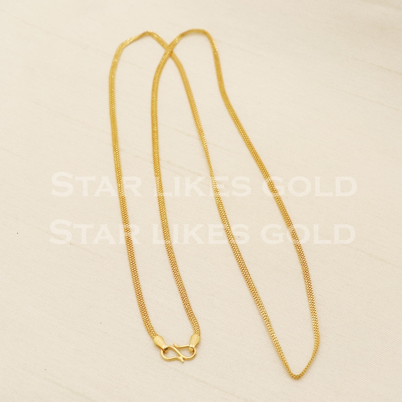 22k 22KT GOLD Chain Necklace Handmade Fine Jewelry, PR1372 - Etsy