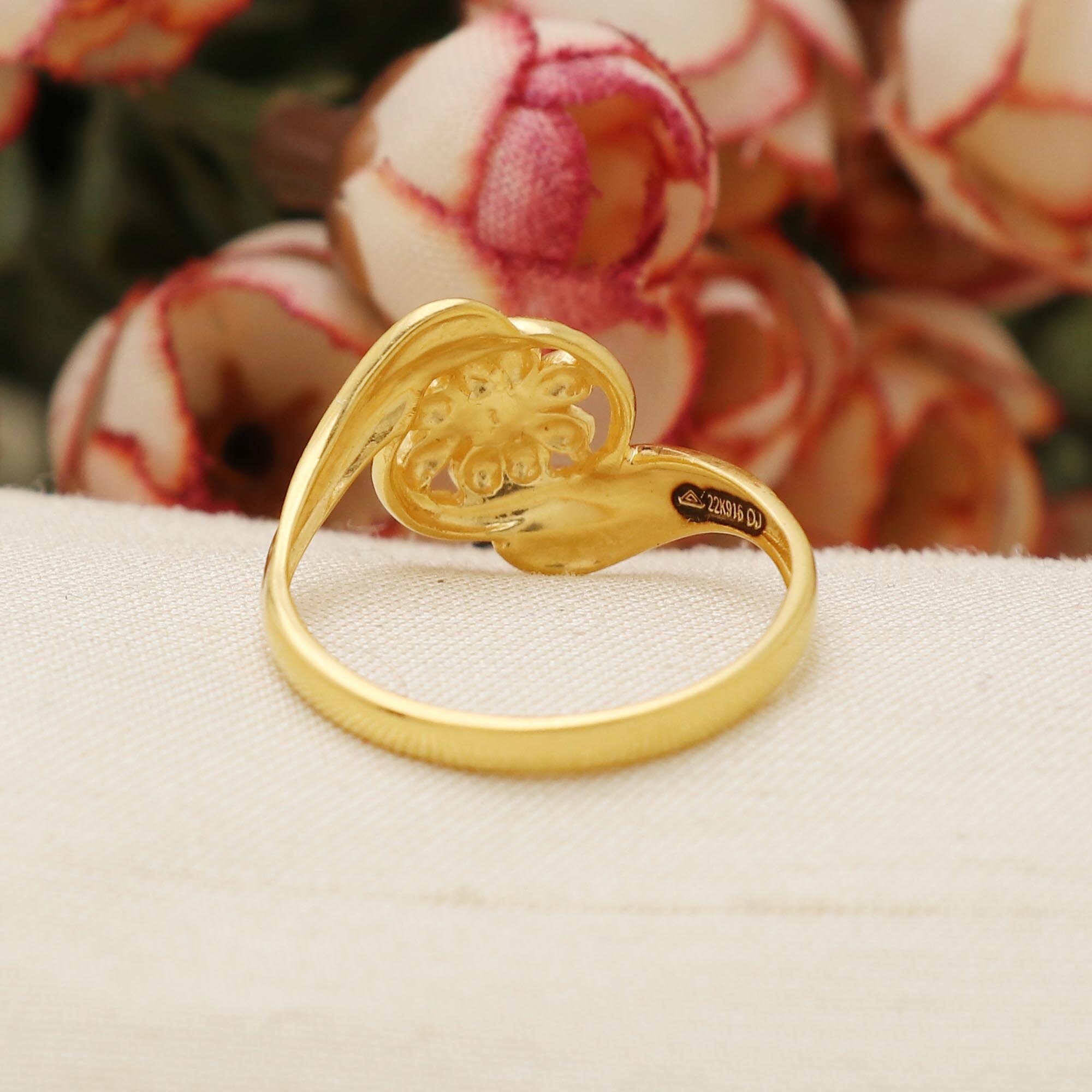 Unique 22kt 22 Karat Gold Ring Statement Classic Jewelry, All Sizes - Etsy