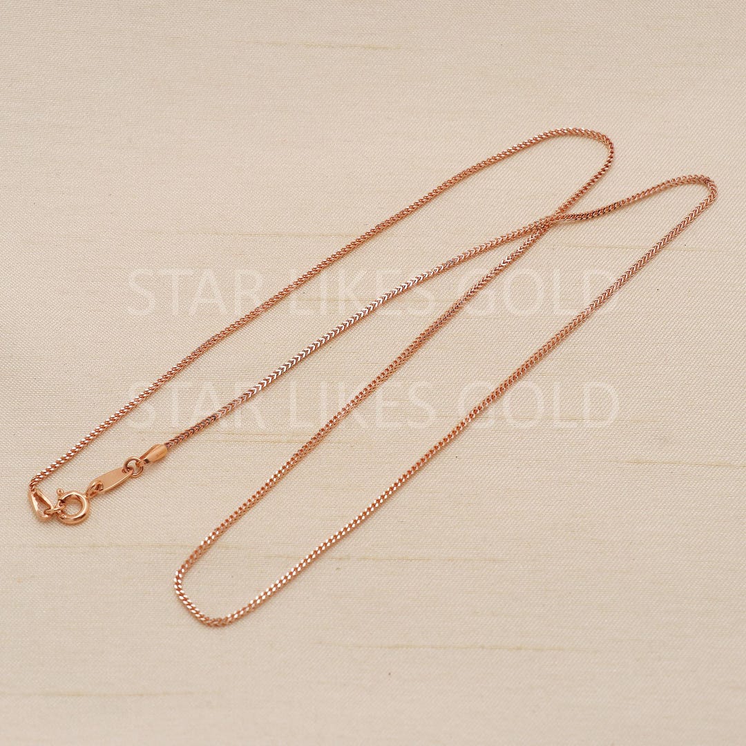18k 18KT Rose Gold Chain Necklace Handmade Fine Jewelry, PR2268 - Etsy