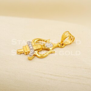 Shiva Om Trishul 22k Yellow Gold Handmade Pendant Jewelry, PR1193 - Etsy