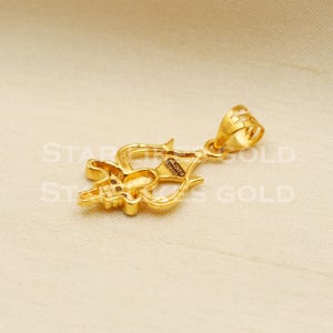 Shiva Om Trishul 22k Yellow Gold Handmade Pendant Jewelry, PR1193 - Etsy