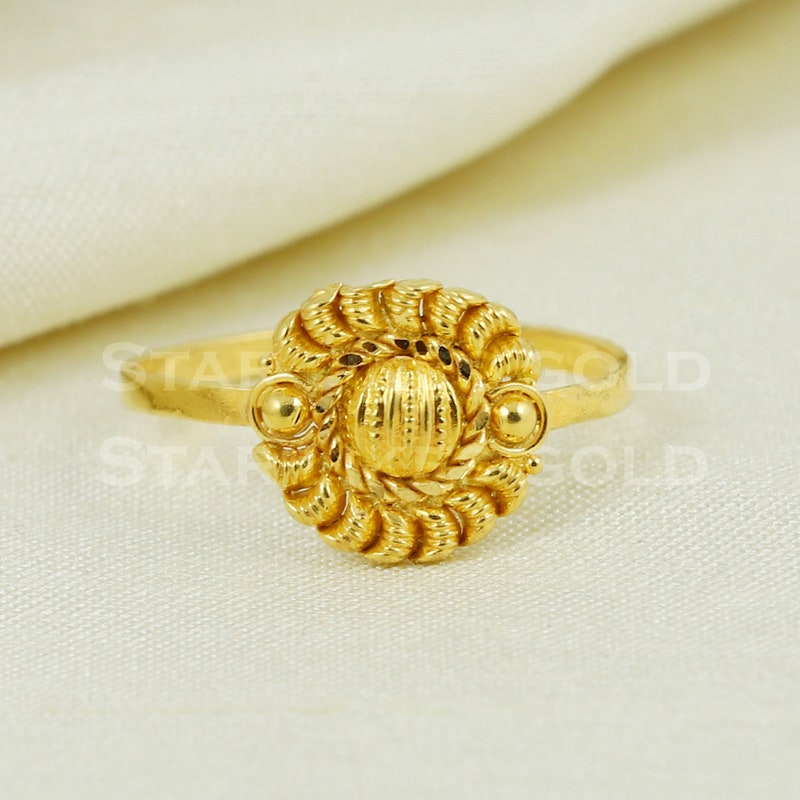 22k Gold Ring - Etsy