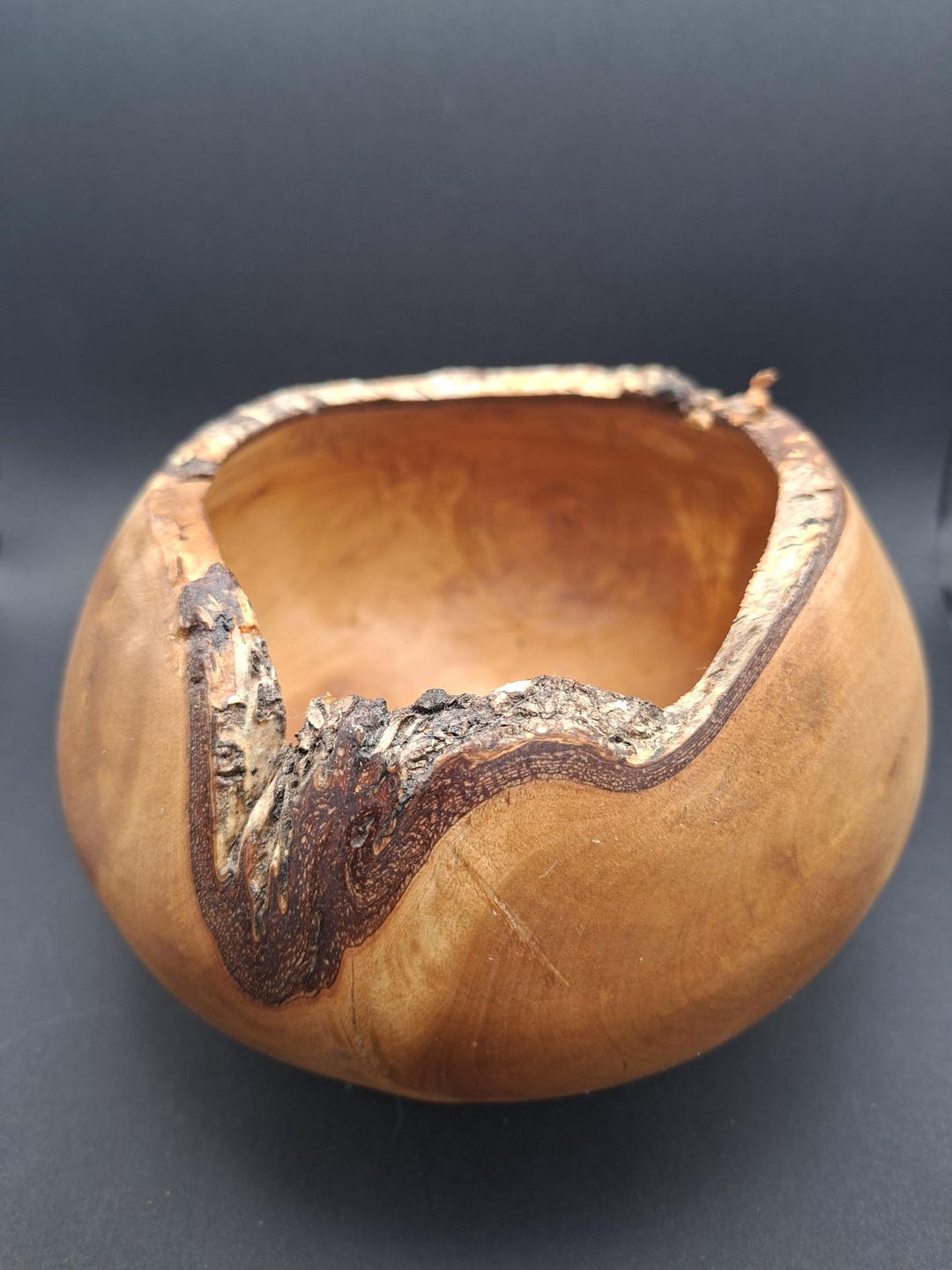 Rustic Live Edge Wood Bowl - Etsy