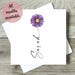 Personalised Birth Flower Card, Customised With Name Stem, Meaningful ...