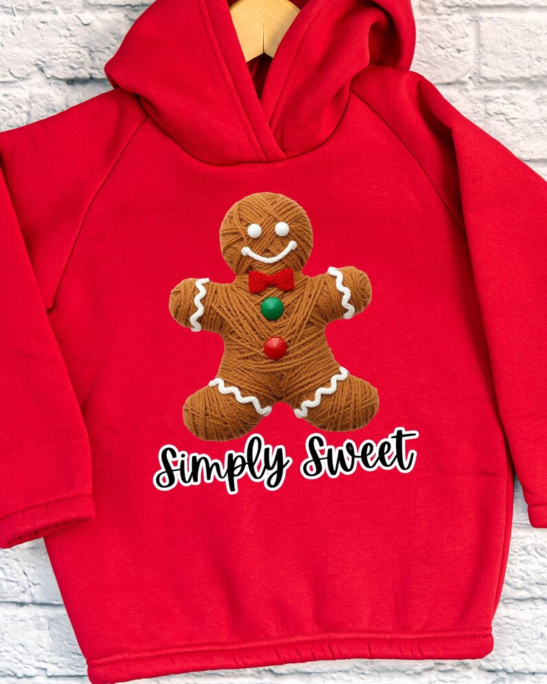 Preppy Gingerbread Man Faux Yarn PNG | Christmas Cookie Sublimation ...
