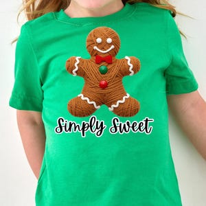 Preppy Gingerbread Man Faux Yarn PNG | Christmas Cookie Sublimation ...